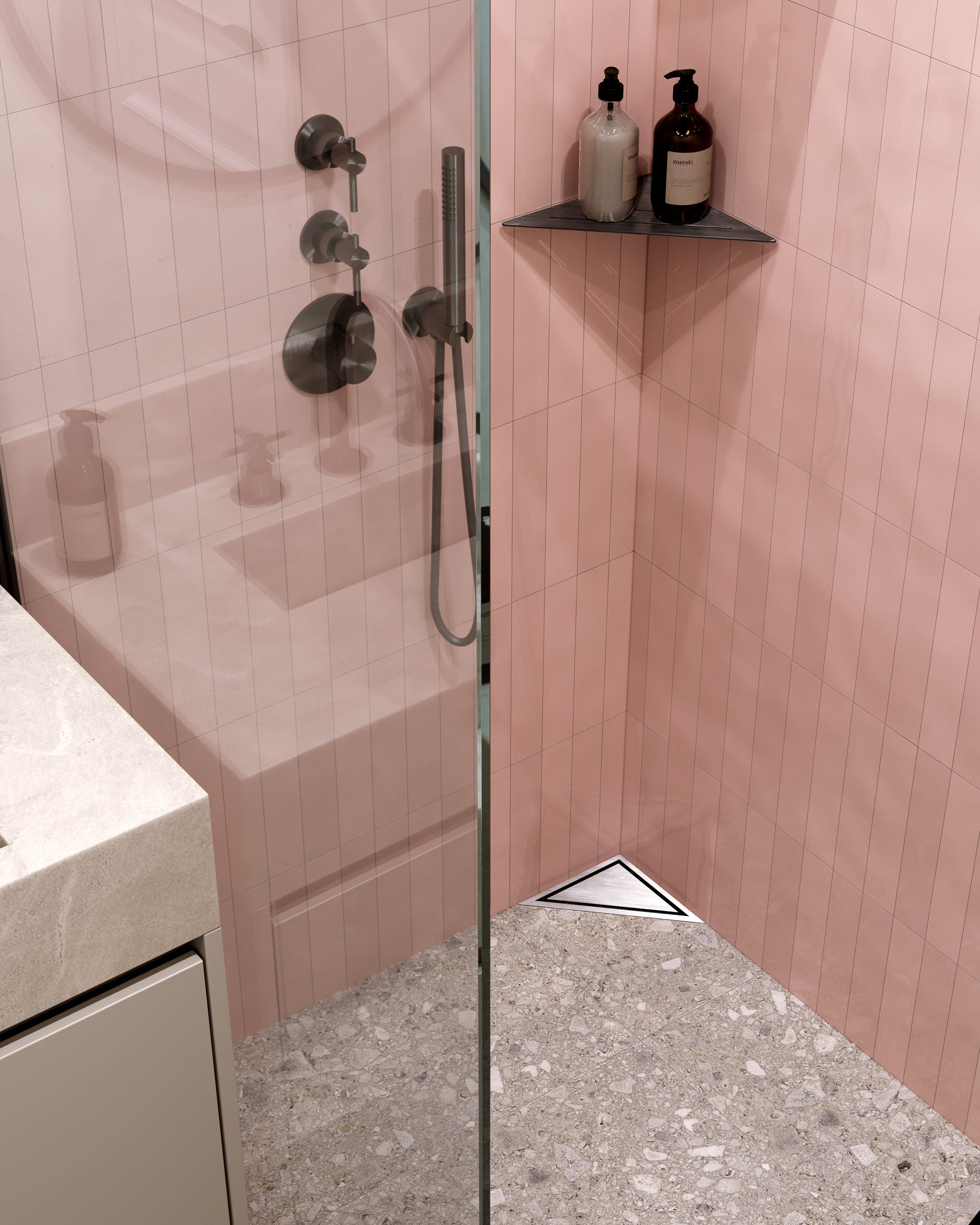 Unidrain Reframe Hjørnehylde - Schiang Living